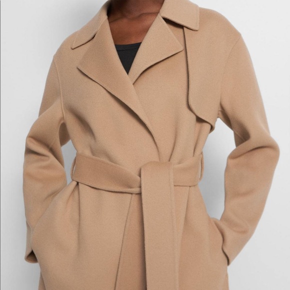 Theory | Jackets & Coats | Theory Wrap Trench Coat Doubleface Wool Cashmere | Poshmark